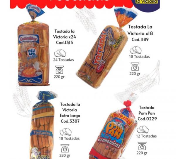 Tostadas | PANADERIA LA VICTORIA S.A| Colombian B2B Marketplace